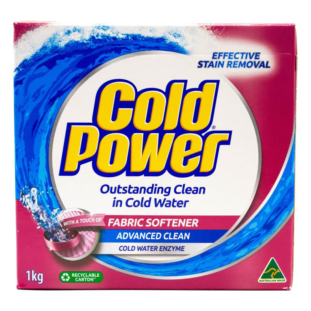 Cold Power Advanced Clean Powder With Fabric Softener 1kg — Super Savvy ...