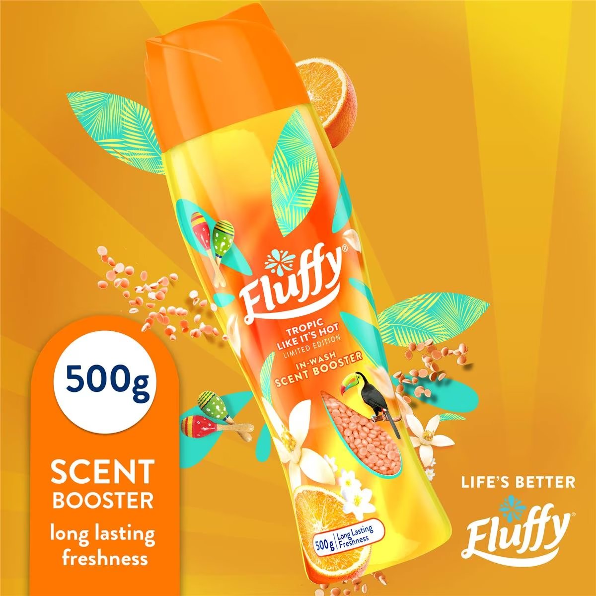 Fluffy In Wash Scent Booster Tropic Like It's Hot 500g — Super Savvy ...