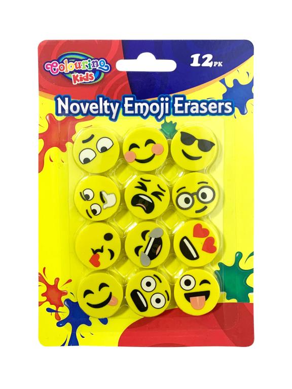 Novelty Emoji Erasers 12PK — Super Savvy Savings