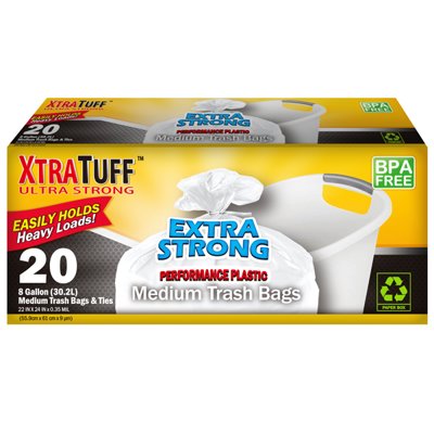 Xtra Tuff Trash Bags 20 Pack Medium — Super Savvy Savings